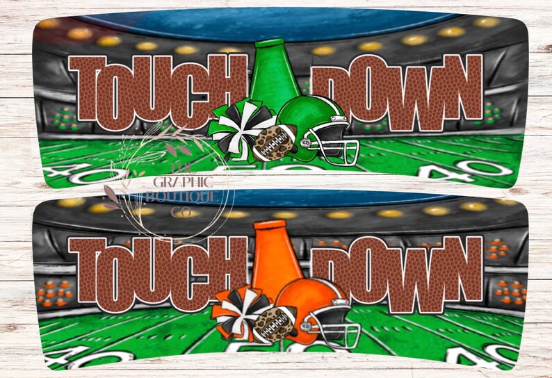 Football, Claw Clips, Touchdown, Cheer, Hair Clip, Sublimation Design ...