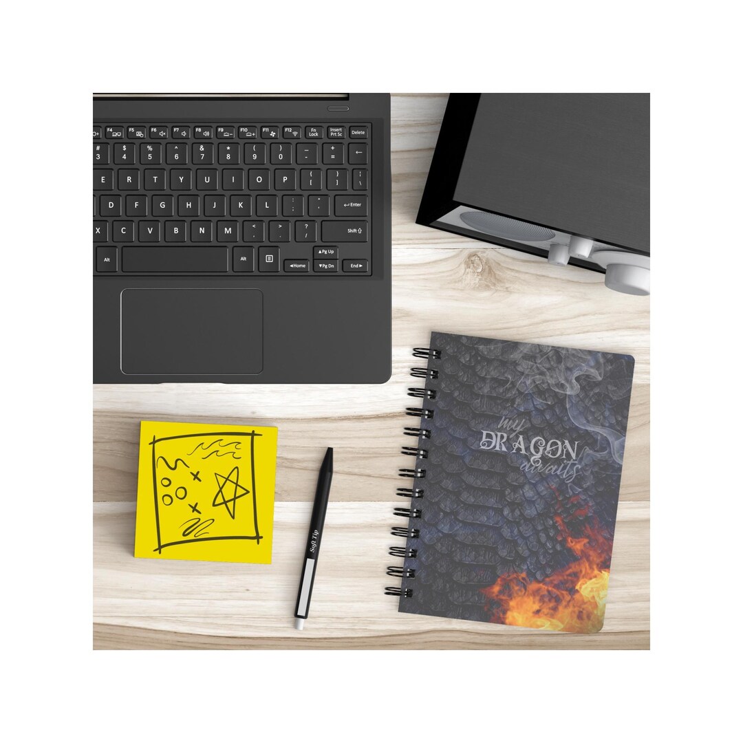 Dragon Journal Fire Fantasy Notebook Matte Lined Writing Stationery ...