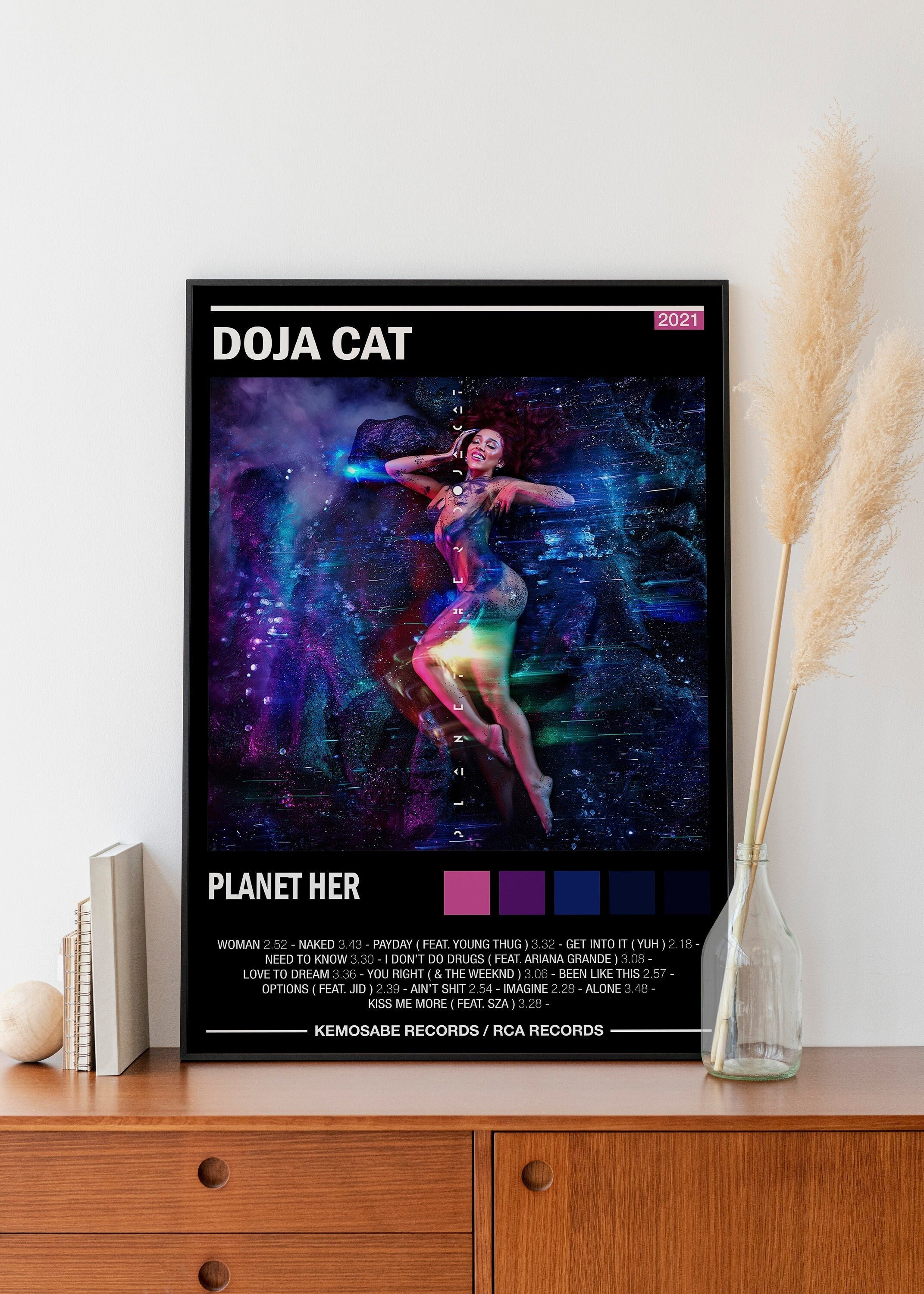 Doja Cat Planet Her Album Poster Color Optional Wall - Etsy UK