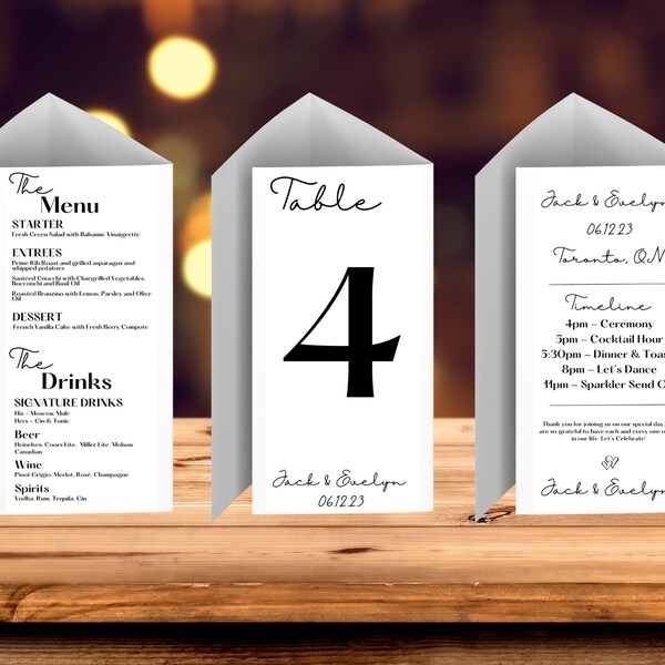 Trifold Table Number - Etsy