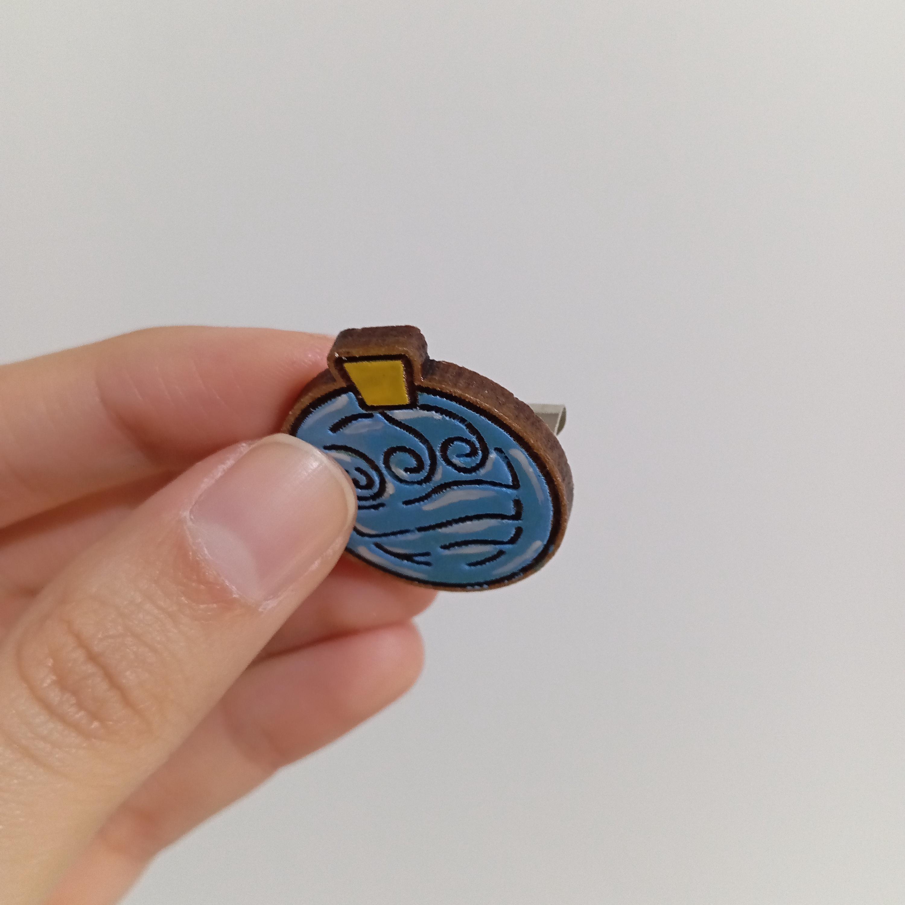 Anime Avatar Katara Necklace Logo Handmade Wood Pin for Gift ...