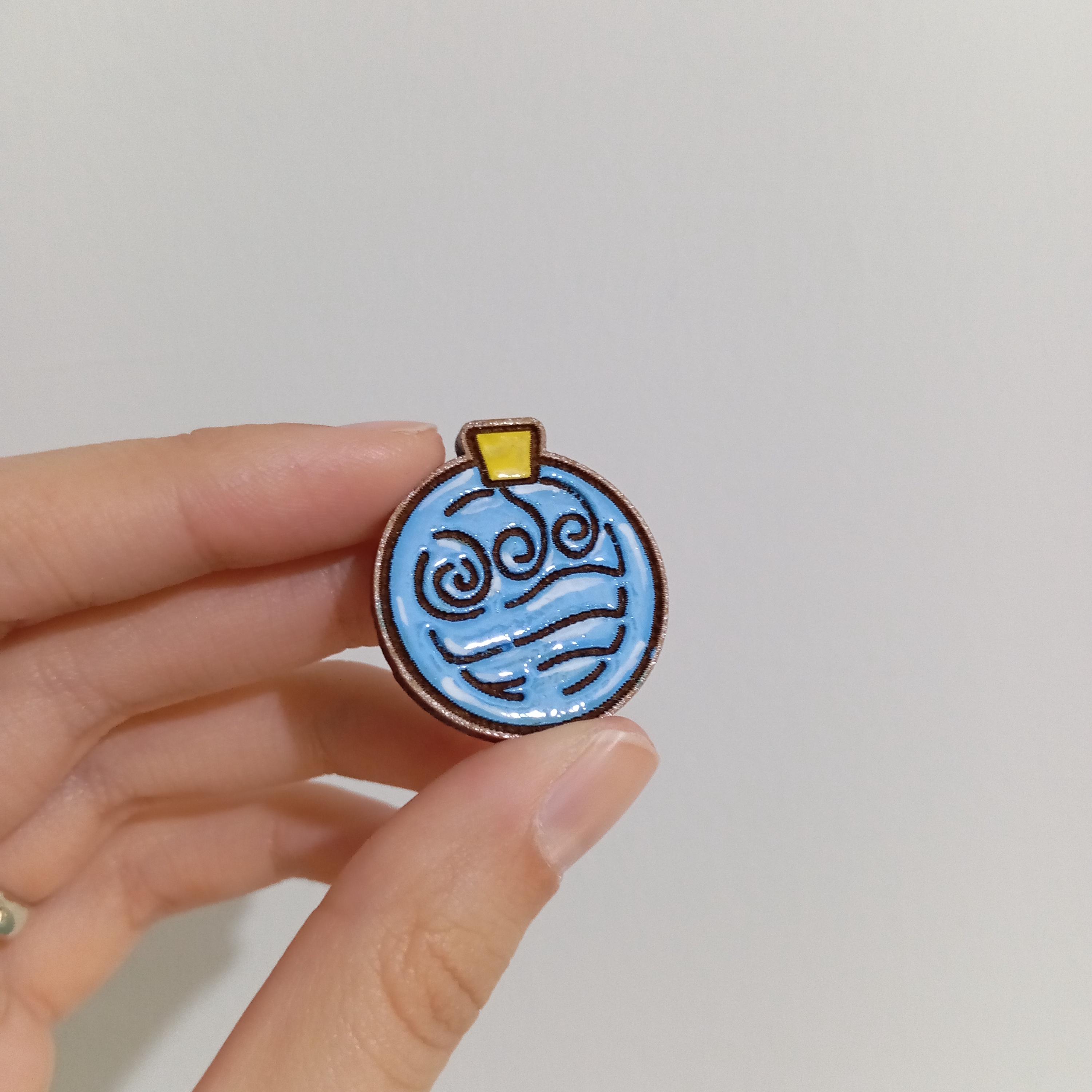 Anime Avatar Katara Necklace Logo Handmade Wood Pin for Gift ...