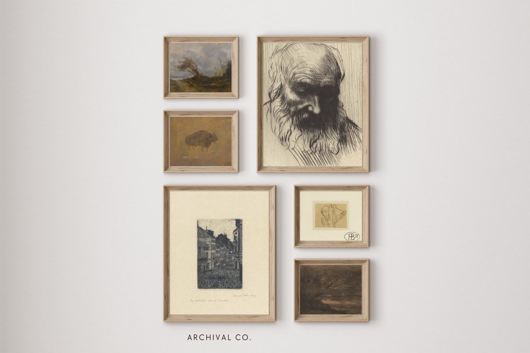 Old English Gallery Wall Set of 6 Vintage Art Prints Digital Download ...