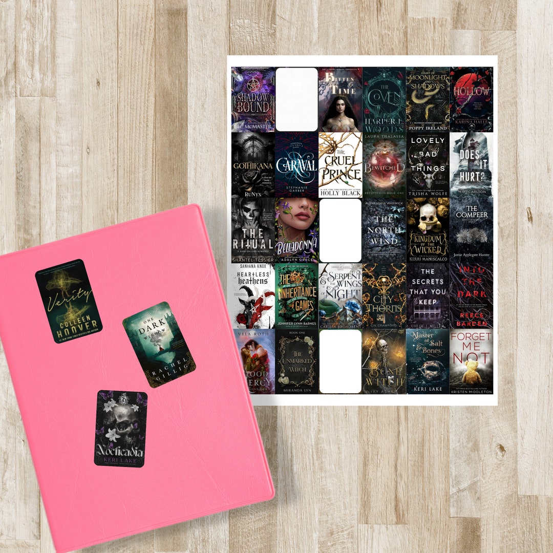 30 Book Cover Stickers, Custom Book Cover Stickers, Small Book Cover ...