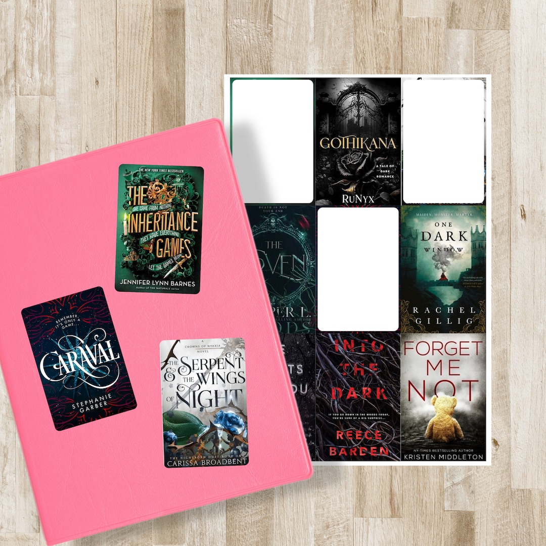 9 Book Cover Stickers, Custom Book Cover Stickers, Large Book Cover ...