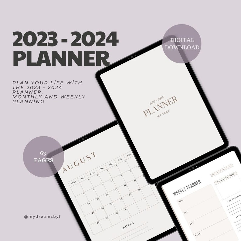 Digital Planner iPad Planner Goodnotes Planner - Etsy
