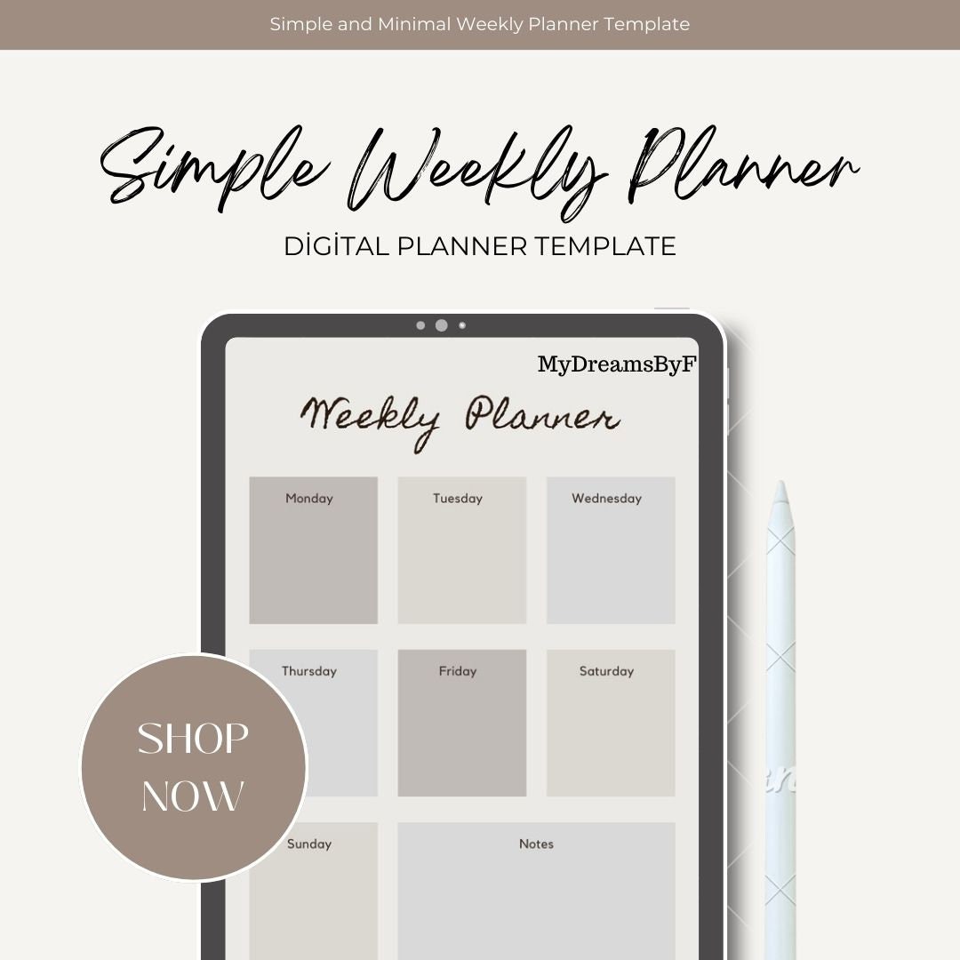 Digital Planner iPad Planner Goodnotes Planner - Etsy