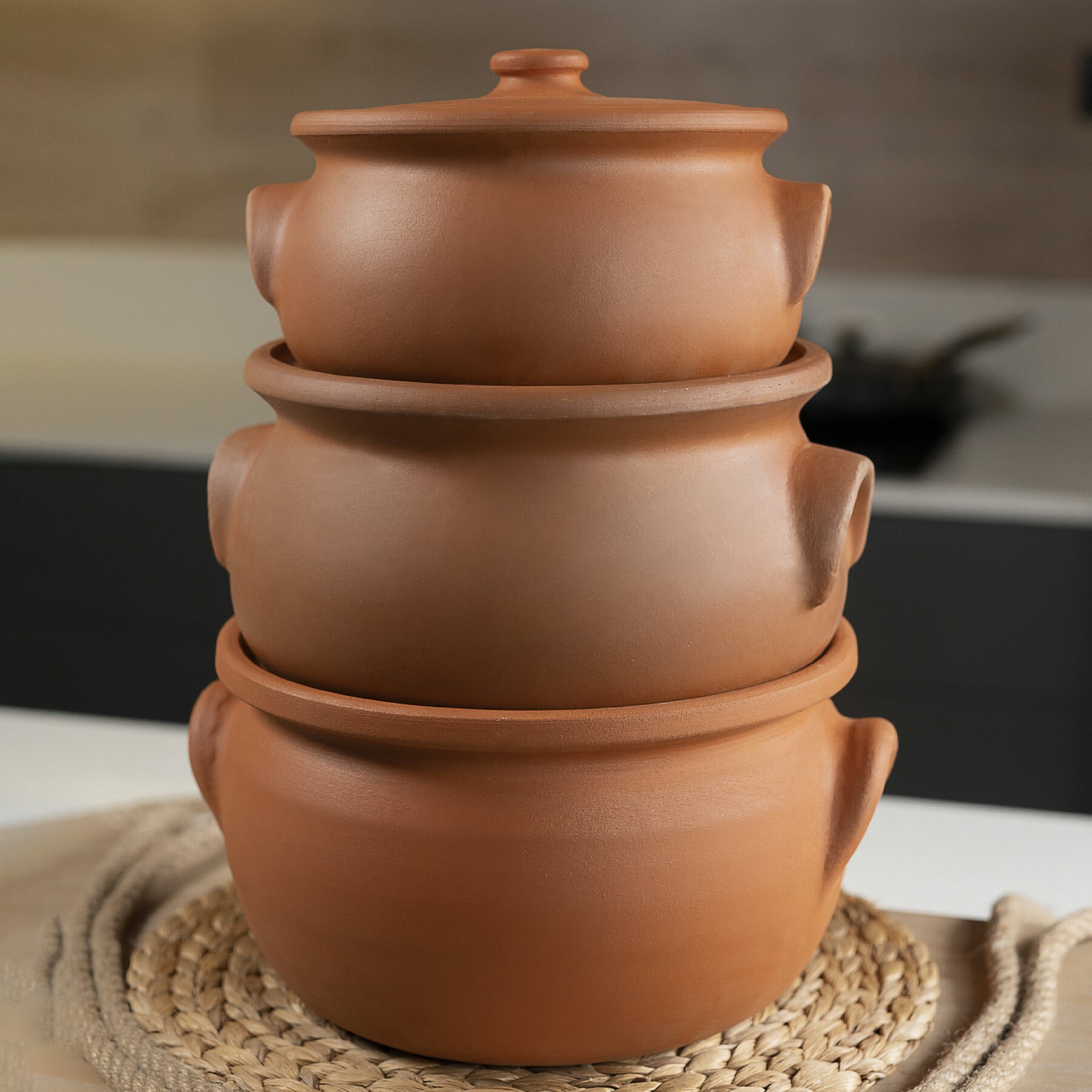 Handmade Terracotta Casserole Dish With Lid: Unglazed Clay Cookware - Etsy
