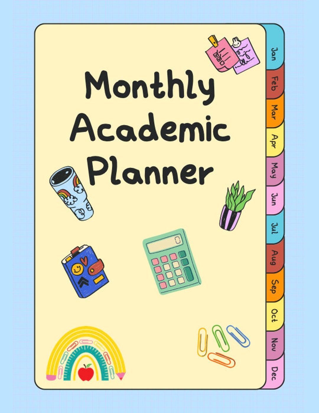 Colorful Fun Monthly Planner - Etsy