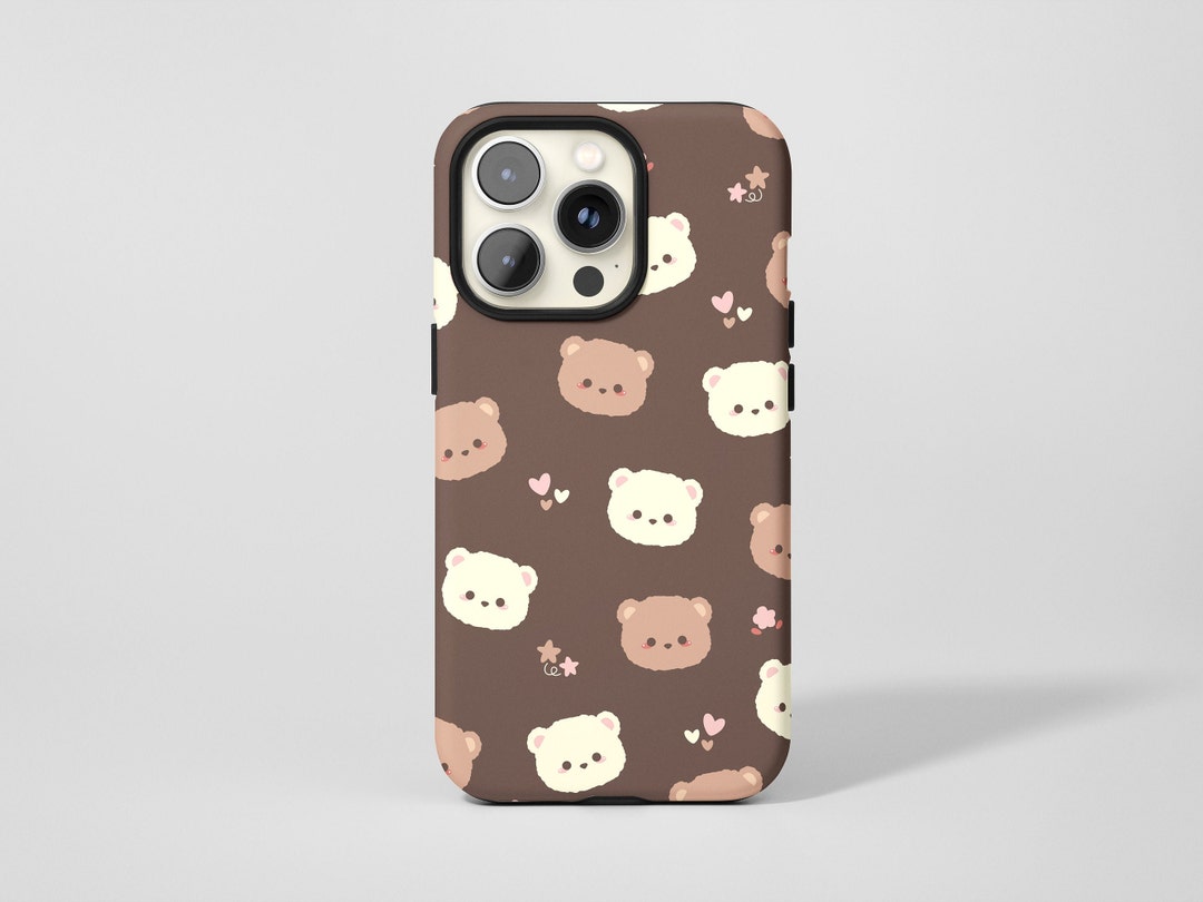 Cute Brown Bear Cartoon iPhone Case for iPhone 14, 13 12 11 Pro Max ...