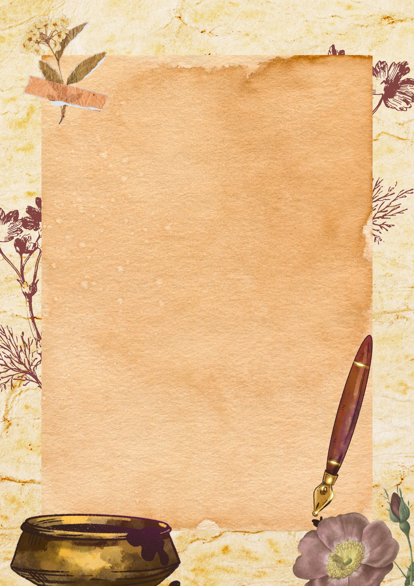 Brown Vintage Page Border| Timeless Charm: A Brown Vintage Page Border ...