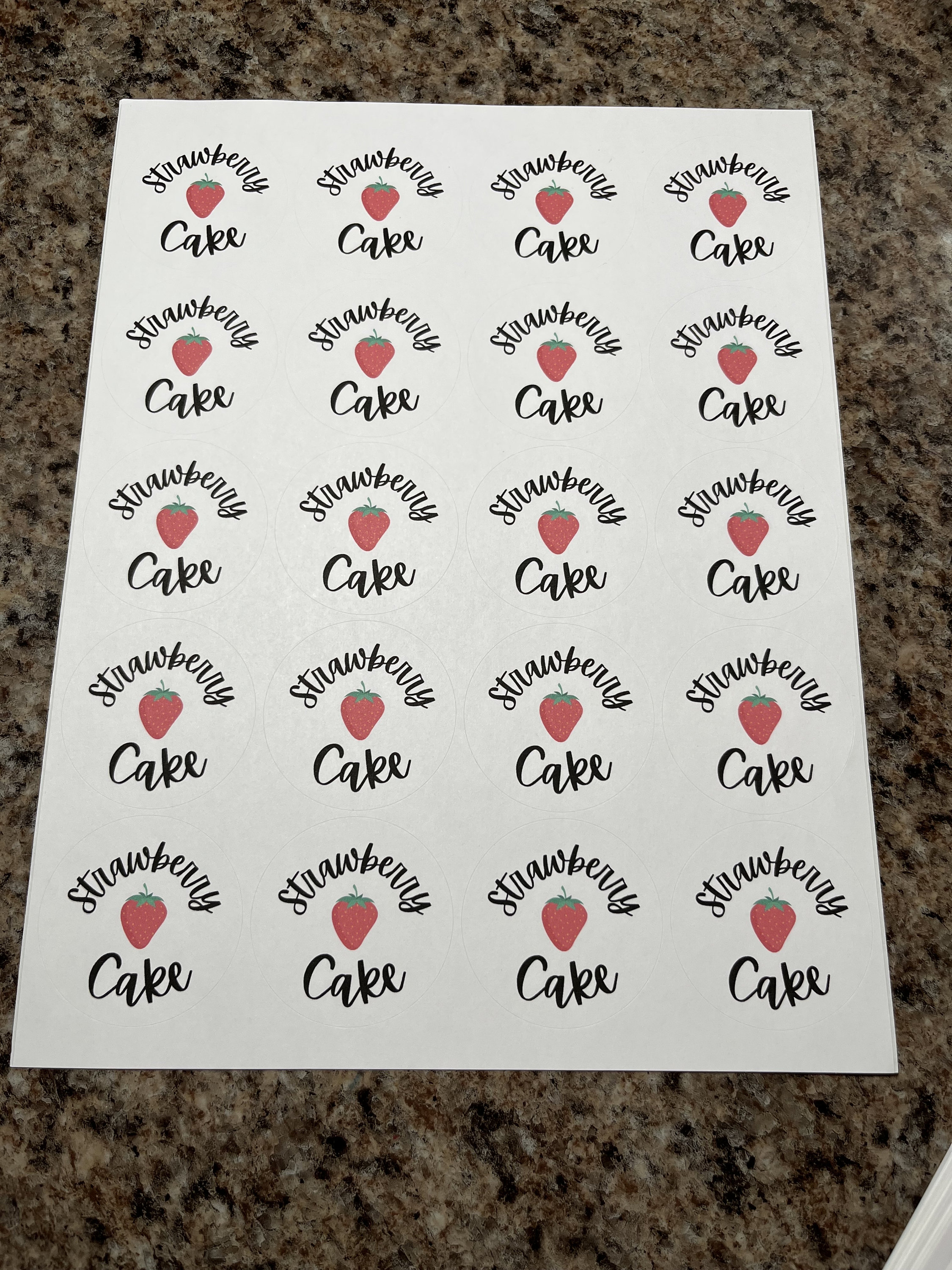 Printable Cake Flavor Stickers Set of 10 Flavors Bakery Business Labels ...