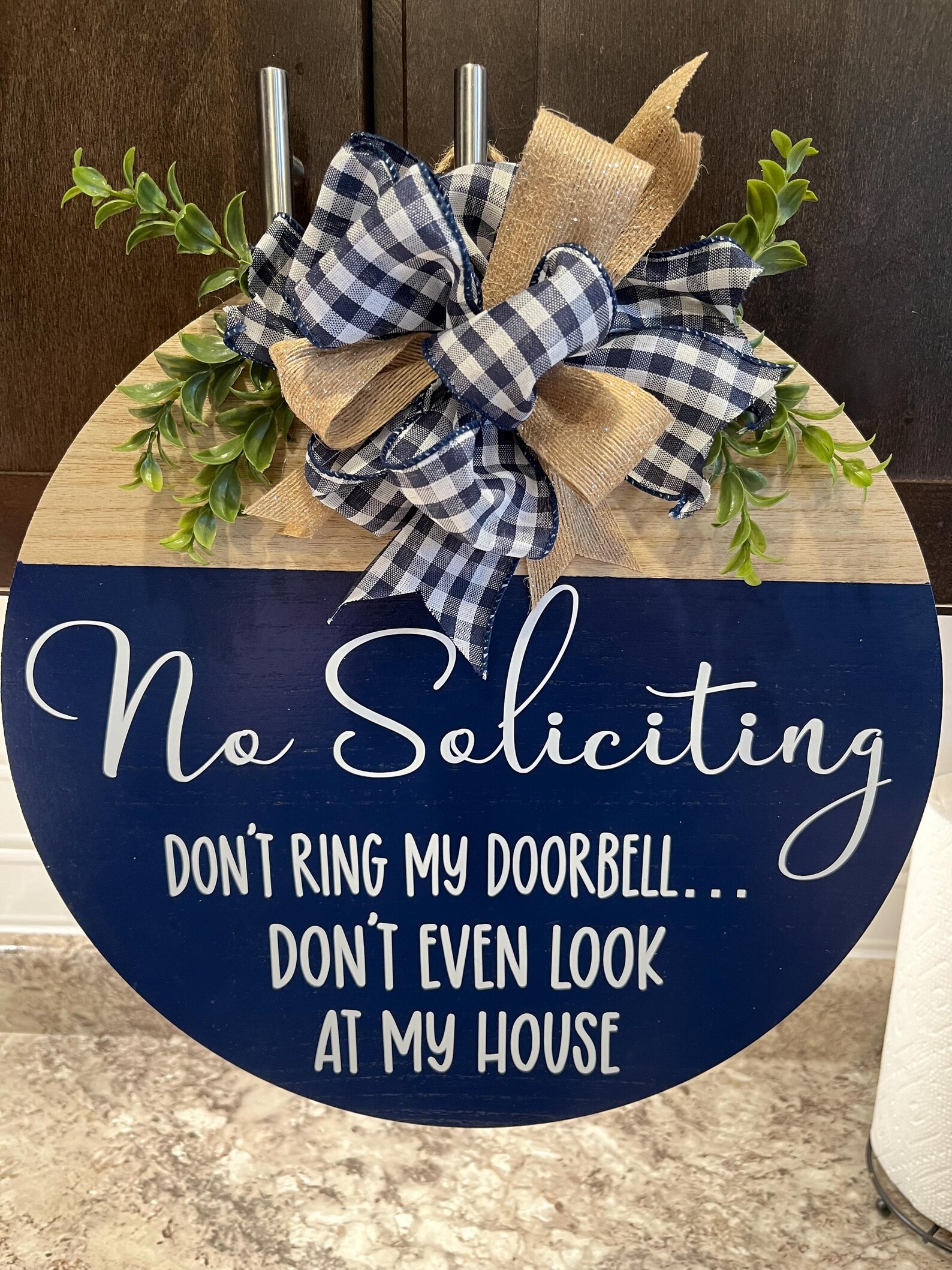 15" No Soliciting Funny Door Sign | Front Door Wooden Decor - Etsy