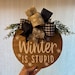 Winter is Stupid Funny Door Sign | Front Door Wooden Decor - Etsy