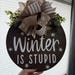 Winter is Stupid Funny Door Sign | Front Door Wooden Decor - Etsy
