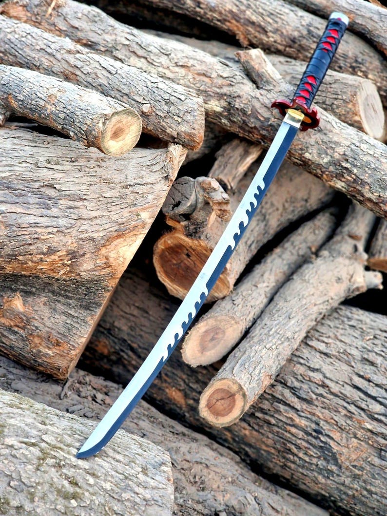 40" Tanjiro Kagura's Sword, Demon Slayer Nichirin Sword Katana ...