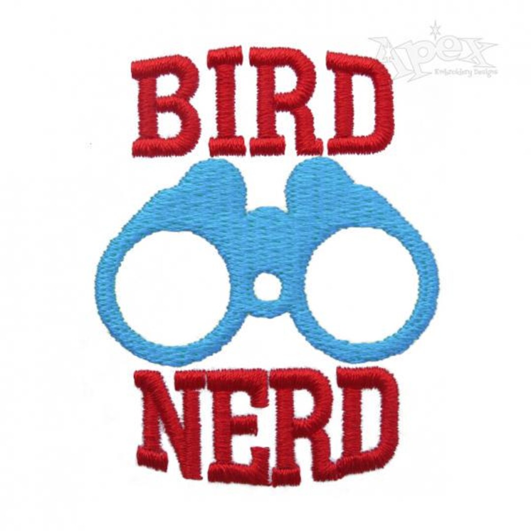 Bird Watching Nerd Watcher Birdwatcher Birdwatching Iron on Patch Logo ...