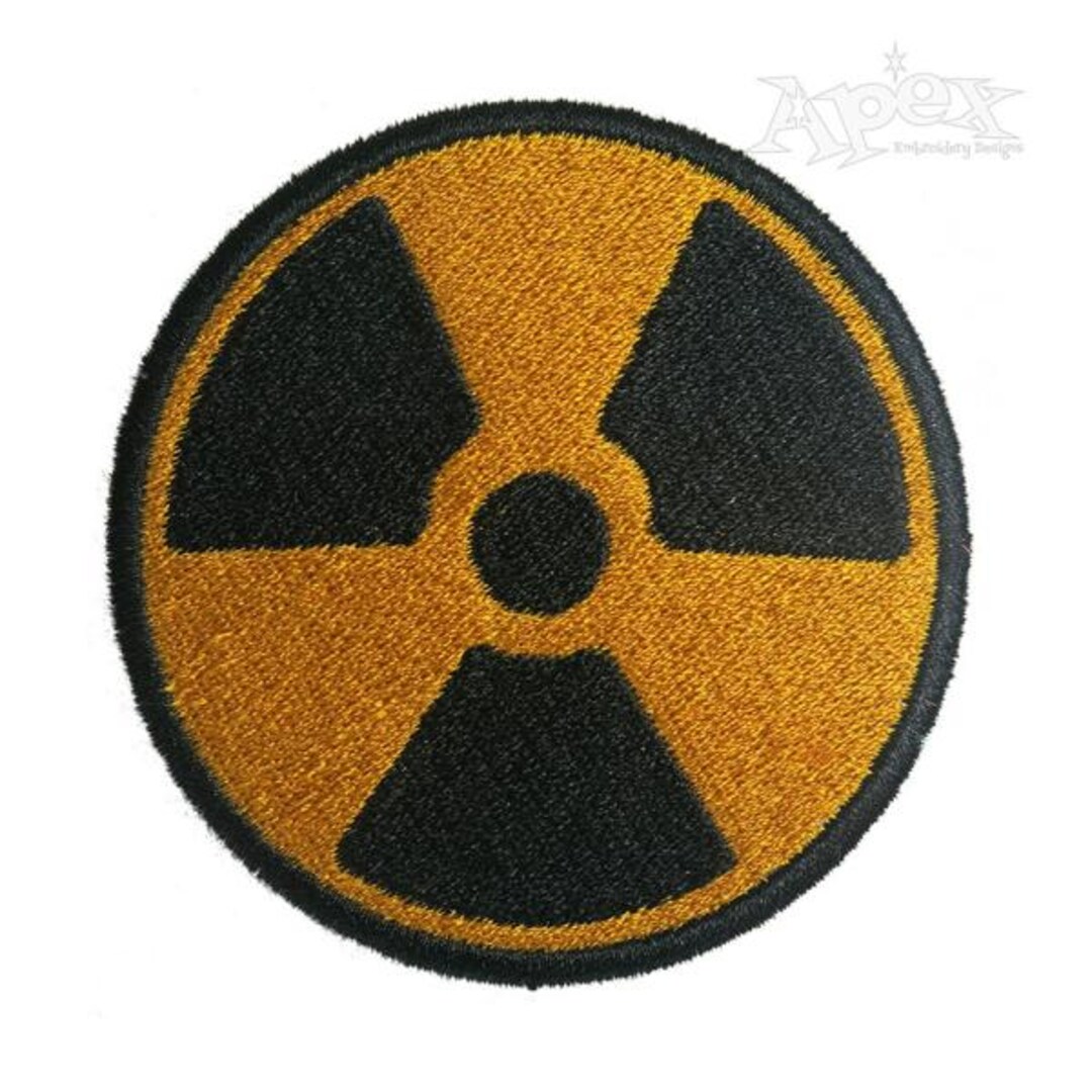 Nuclear Symbol Nuke Embroidered Patch Logo Pin Embroidery Design Shirts ...