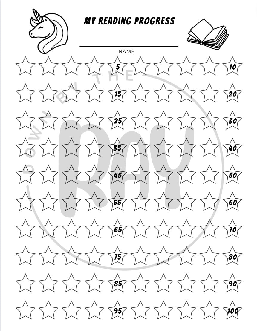 Reading Chart Instant Download 16 Pages Included 100 Lessons or Books ...