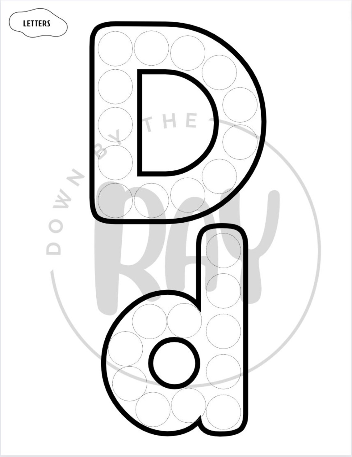 PRINTABLE Dot Marker Coloring Pages • Letters, Numbers, & Shapes • 38 ...