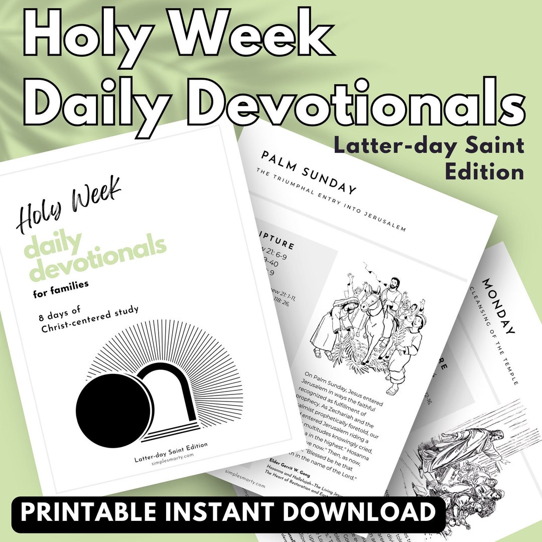 Holy Week Easter Christ-centered Devotionals • LDS EDITION • 8 Days of ...