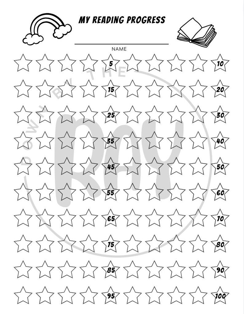 Reading Chart Instant Download • 16 Pages Included • 100 Lessons or ...