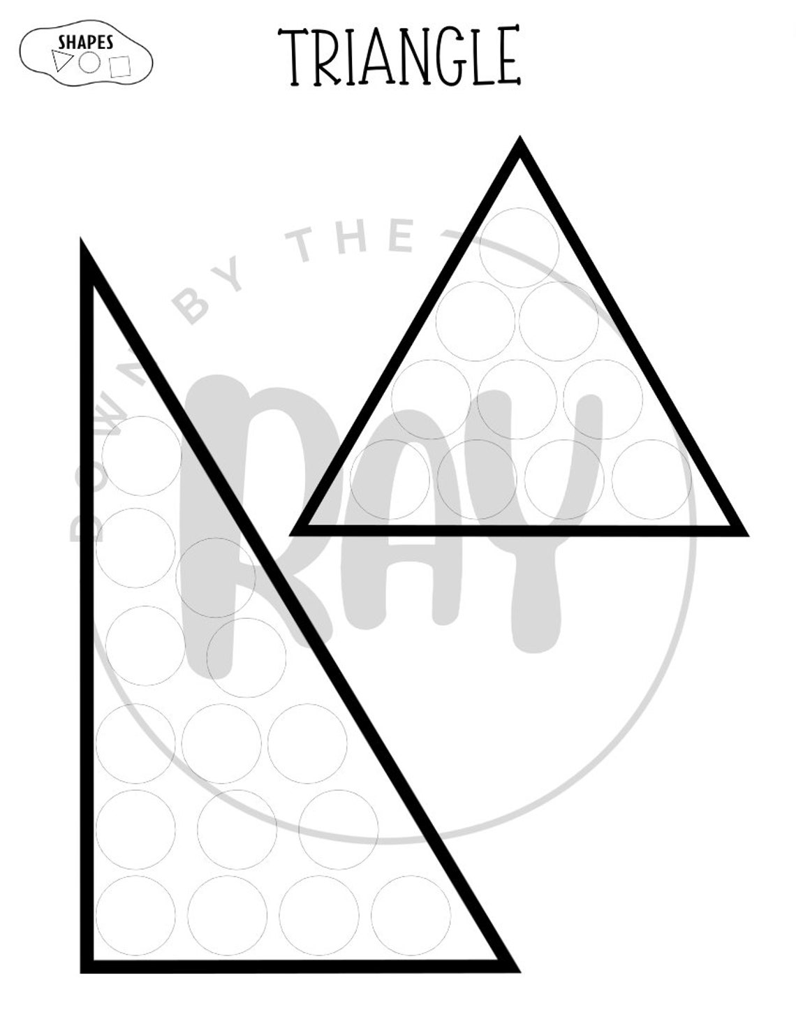 PRINTABLE Dot Marker Coloring Pages Letters, Numbers, & Shapes 38 Pages ...