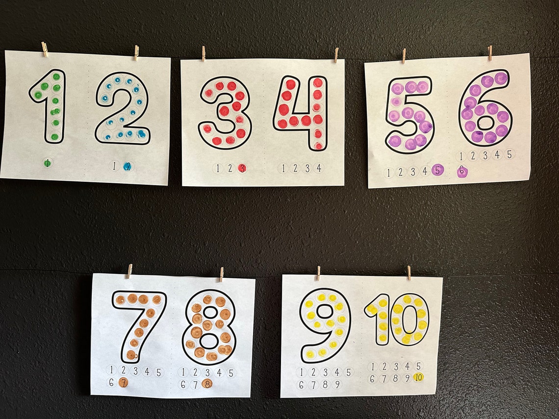 PRINTABLE Dot Marker Coloring Pages • Letters, Numbers, & Shapes • 38 ...