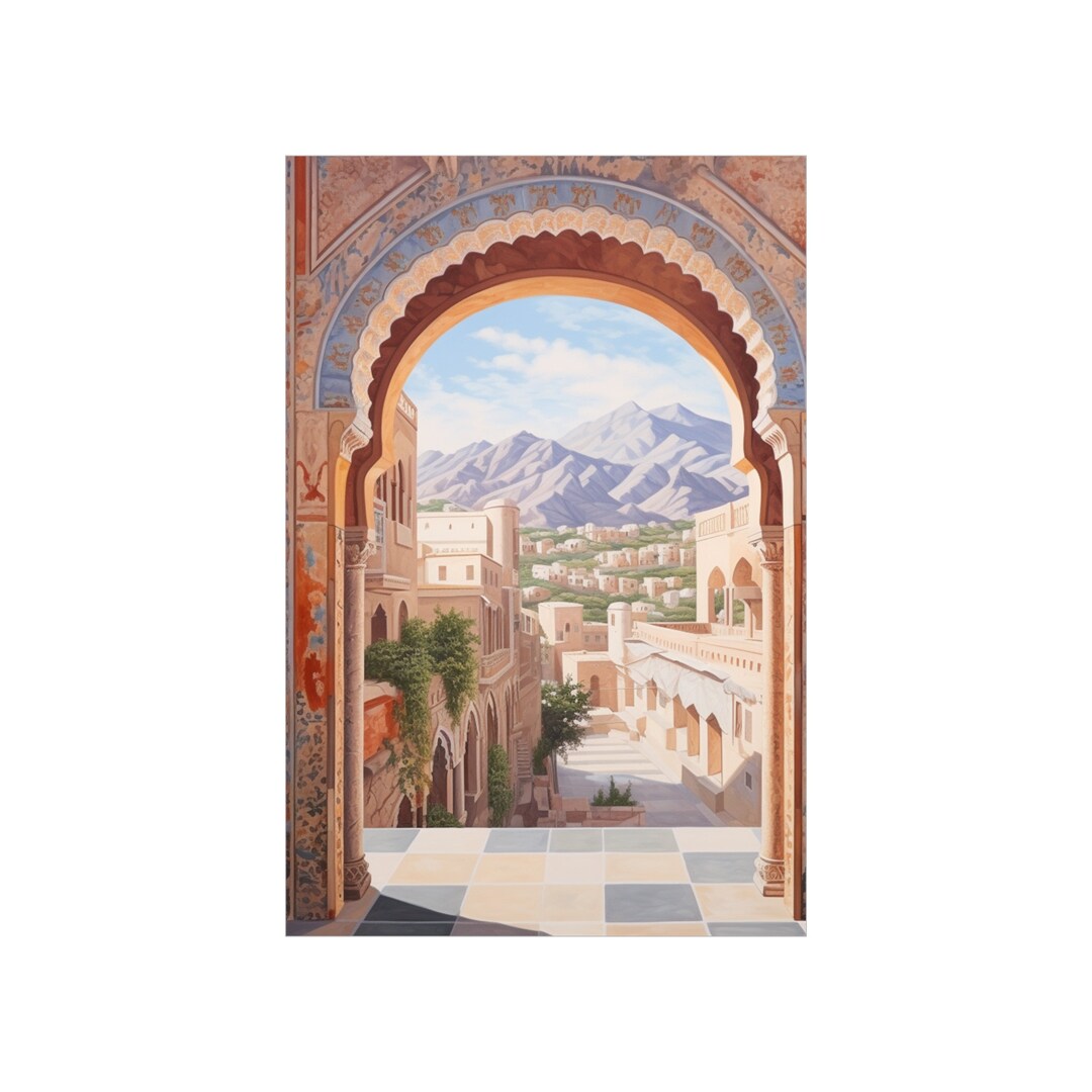 Arabic Arch Door, Moroccan Wall Art - Etsy