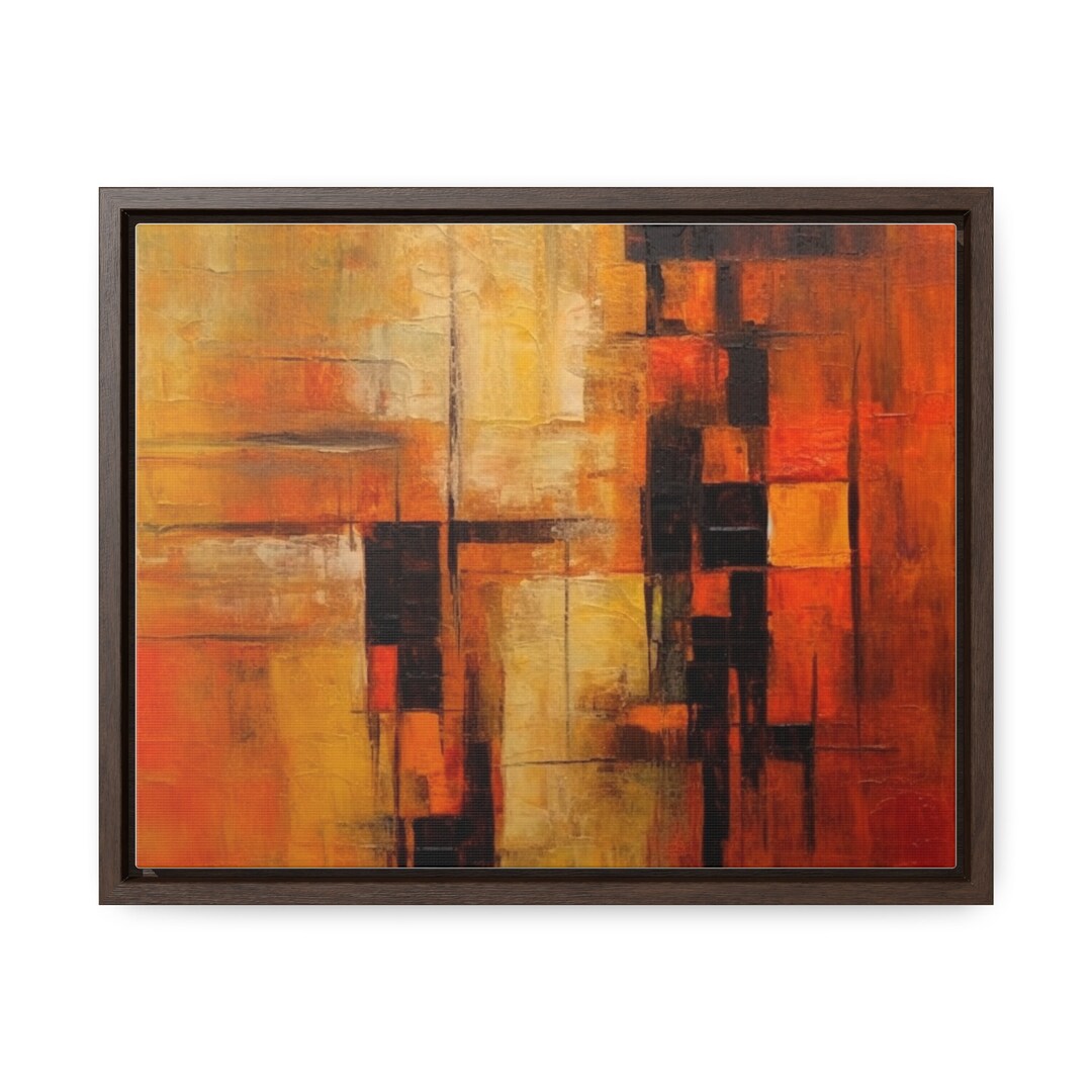 Gallery Canvas Wraps Horizontal Frame Abstract Oil Wall - Etsy