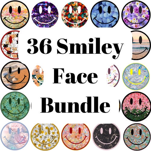 Smiley Face Png, Cute Smiley Faces, Shirt Designs, 36 Bundle - Etsy