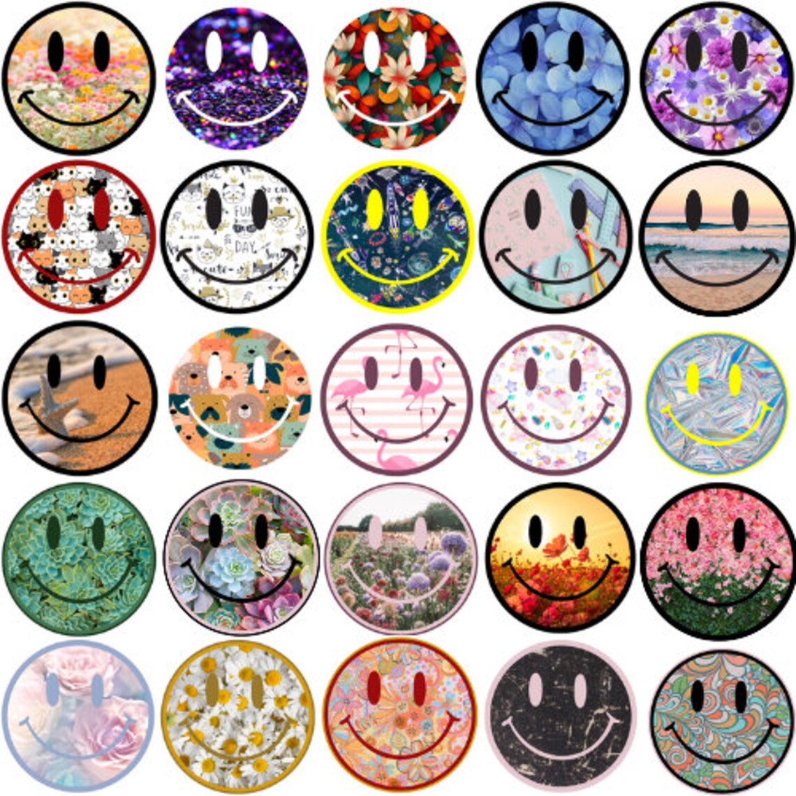 Smiley Face Png, Cute Smiley Faces, Shirt Designs, 36 Bundle - Etsy