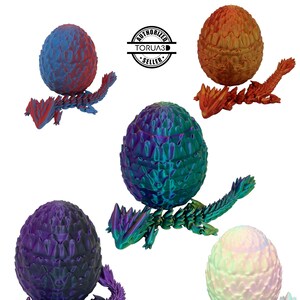Spiky Dragon and Egg Fidget Toy 3D Printed Articulated Dragon - Etsy