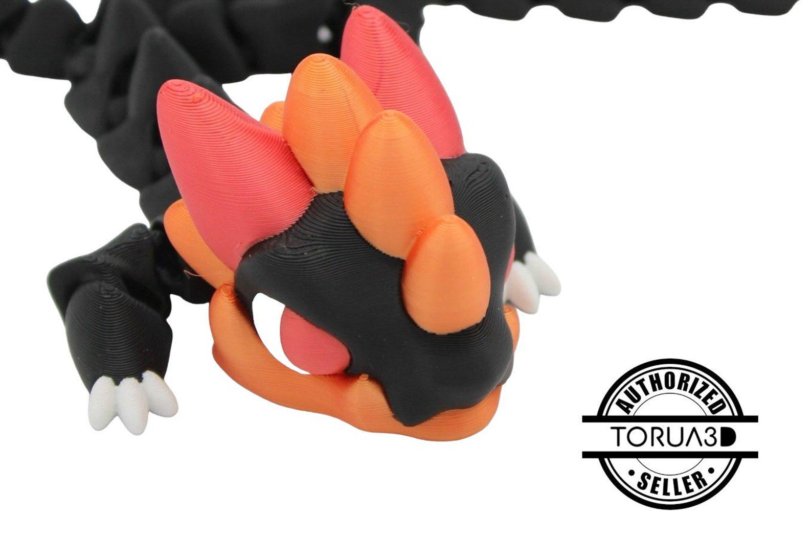 Punk Dragon Fidget Toy 3D Printed Articulated Dragon - Etsy