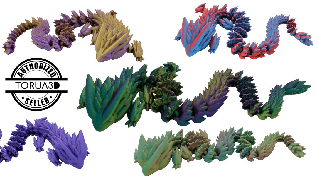 Spiky Dragon Fidget Toy 3D Printed Articulated Dragon - Etsy Denmark