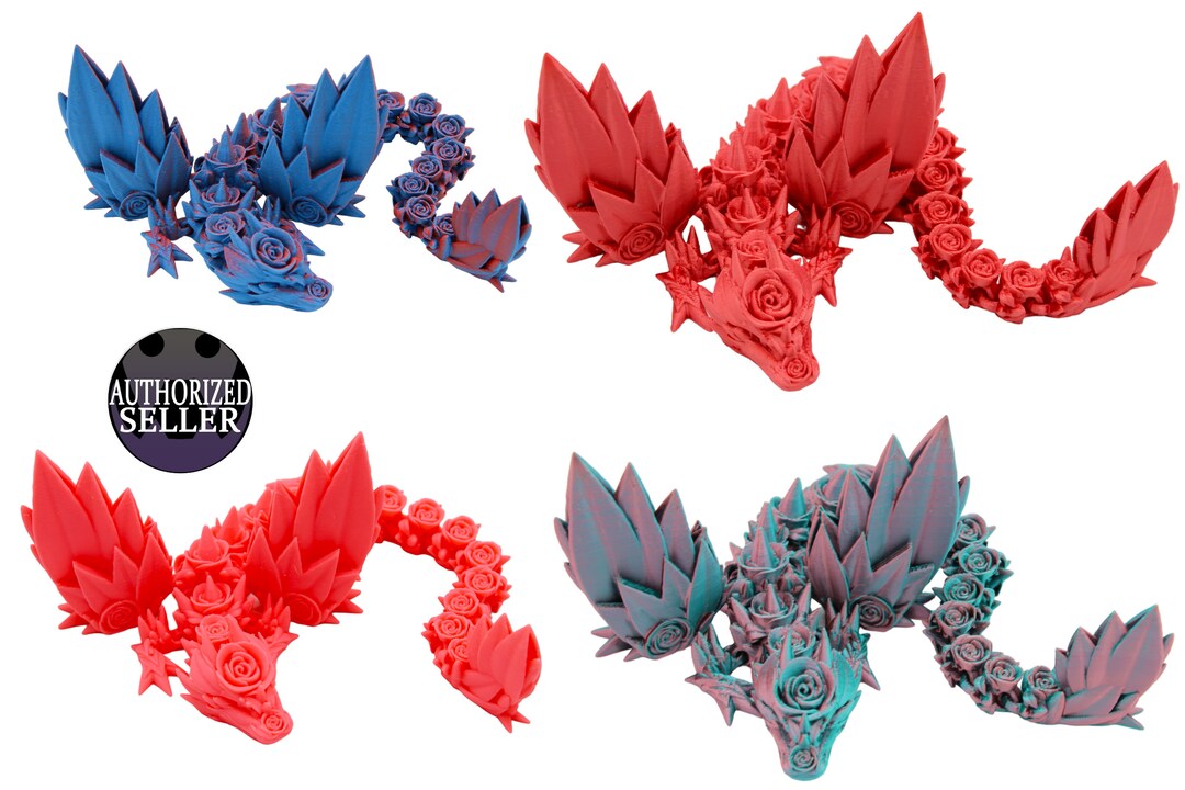 Rose Wing Dragon Fidget Toy Articulated Rose Wing Dragon - Etsy