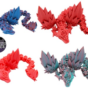 Rose Wing Dragon Fidget Toy, Articulated Desk Decoration, Stress Relief ...