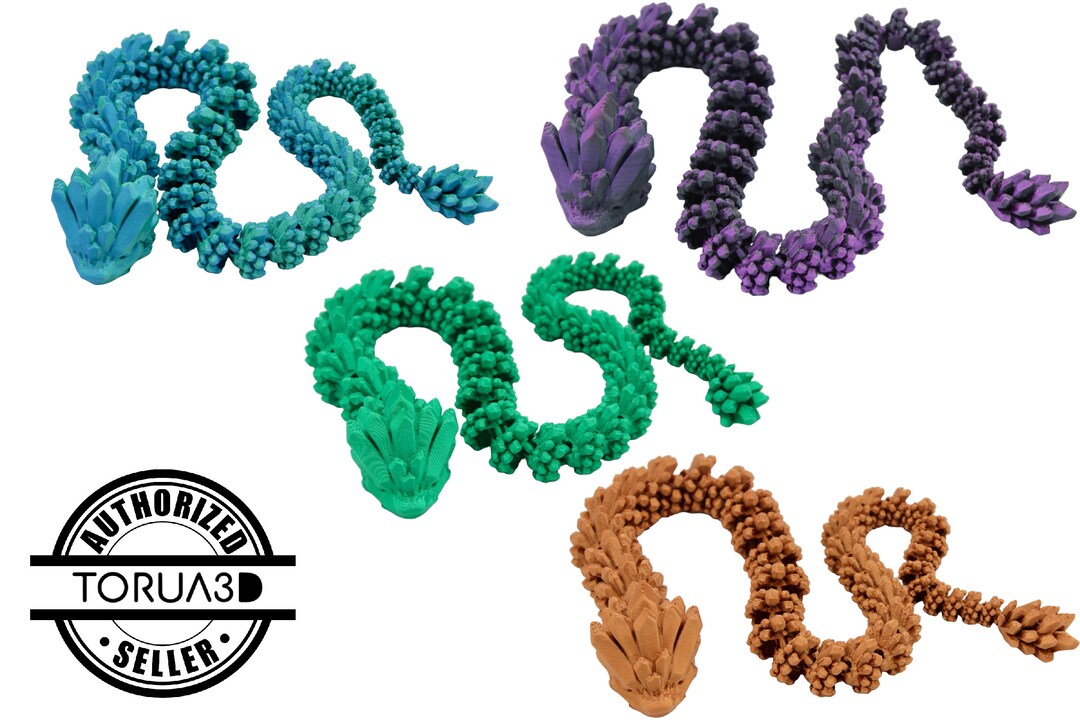 Crystal Snake Fidget Toy 3D Printed Articulated Snake - Etsy