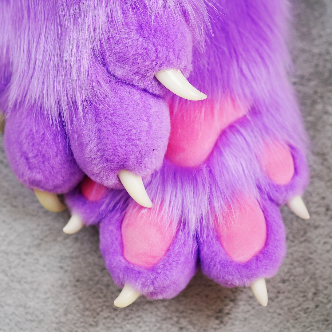 Handmade Purple Animal Paws, Furry Gloves,cosplay Gloves,custom Cat ...