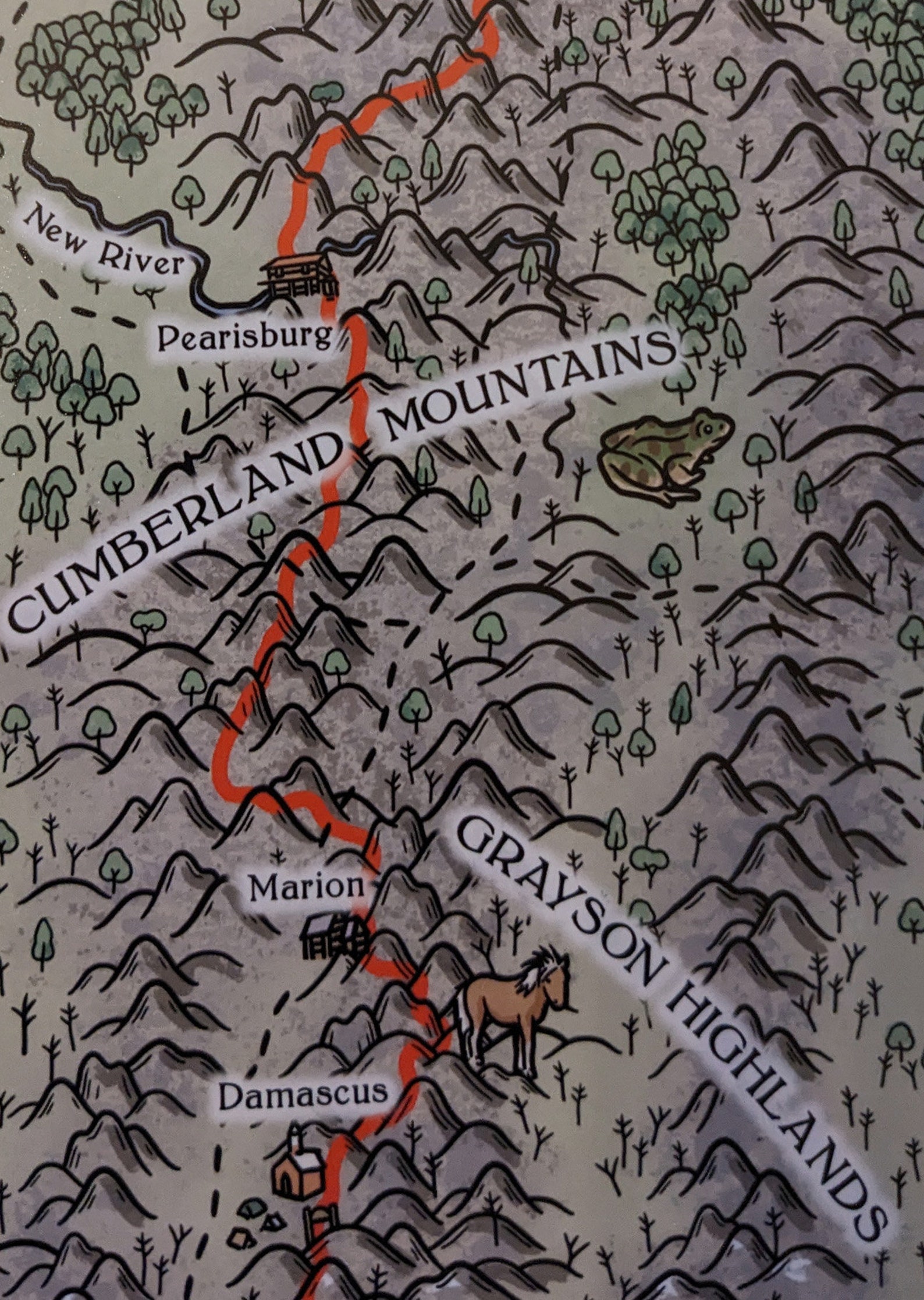 Appalachian Trail Map - 10"x48" Linear Version - Etsy