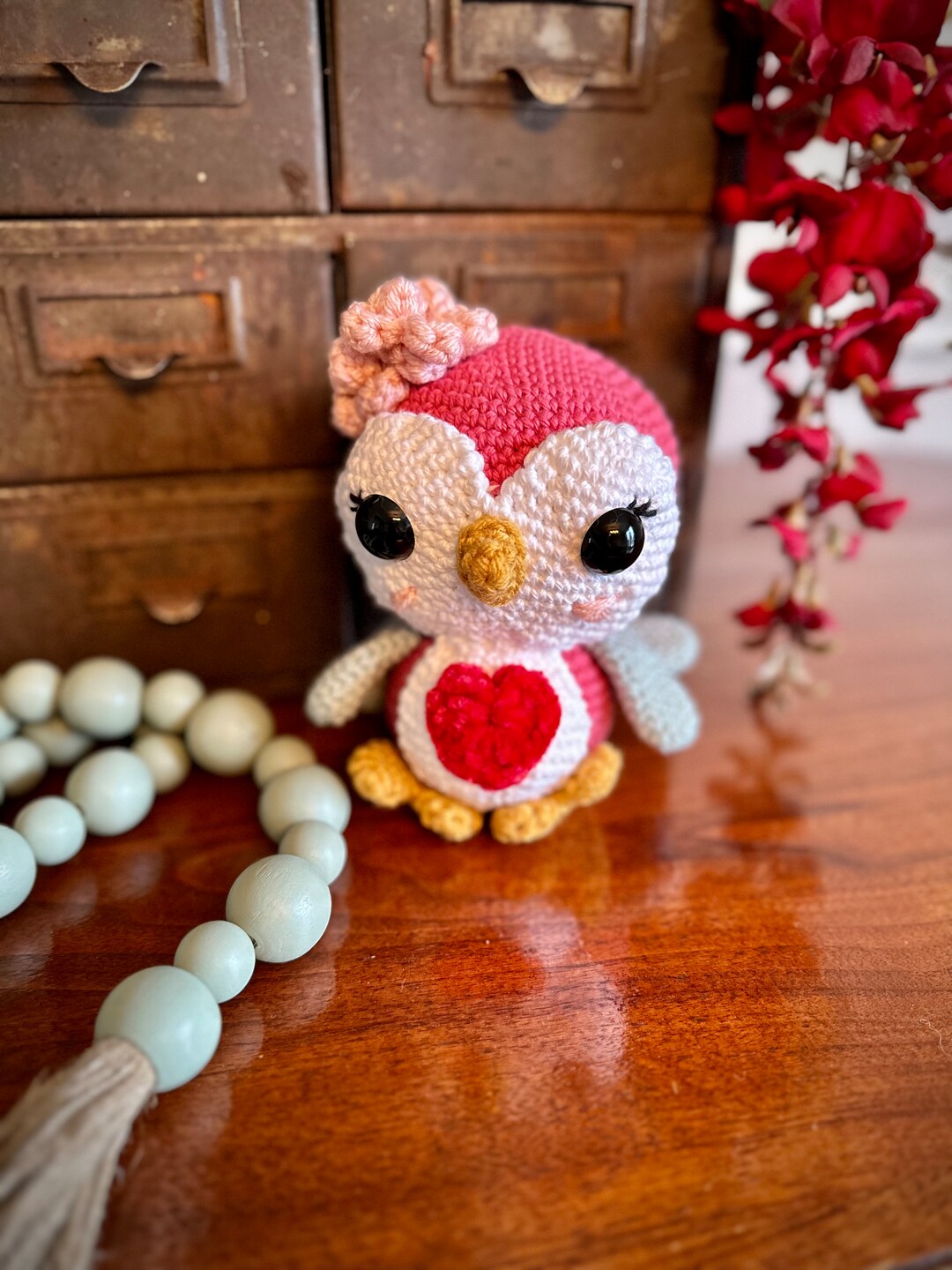 Valentine’s Stuffed Animal - Amigurumi- Stuffed Baby Bird - Crochet ...