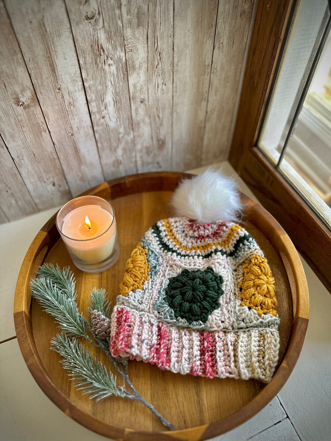 Granny Squares Hat - Medallion Square Hat - Crochet Granny Square Hat ...