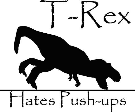 T-rex Hates Push-ups, T-rex SVG, T-rex PNG, Dino, Dinosaur ...