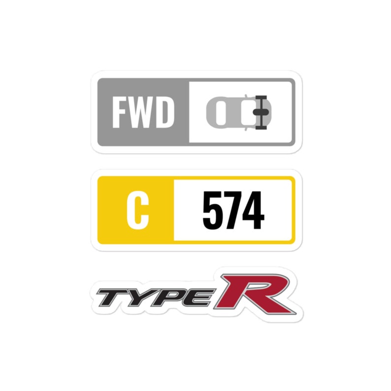 Forza Honda Civic Type R FN2 Sticker Pack Car Guy Gift Petrolhead Class ...