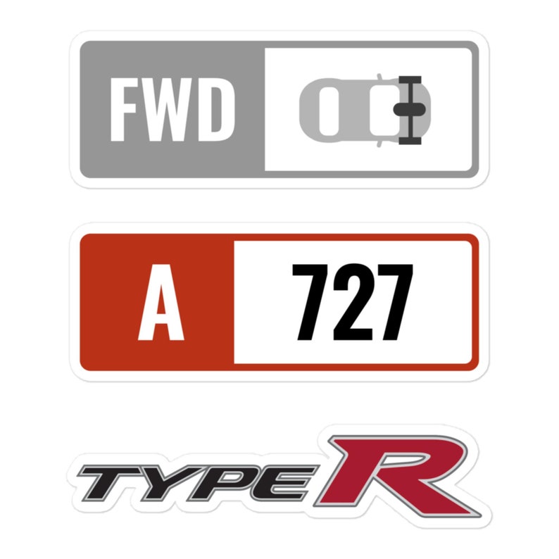 Forza Honda Civic Type R FK8 Sticker Pack Car Guy Gift Petrolhead Class ...