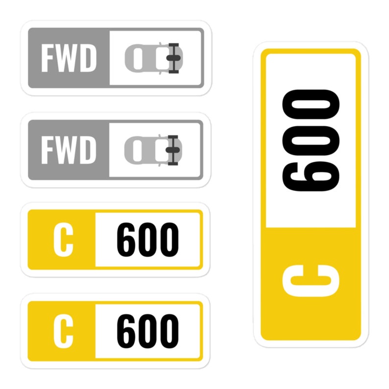 Forza Stickers Sports Car Sticker Pack Class C 600 FWD Car Guy Gift ...