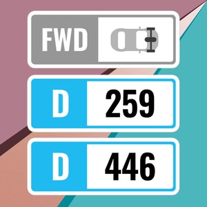 Forza Stickers Slow Car Sticker Pack Class D 259 and 446 FWD Car Guy ...