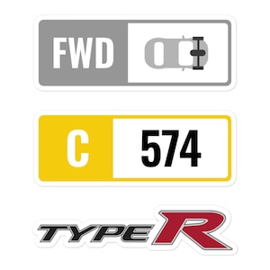 Forza Honda Civic Type R FN2 Sticker Pack Car Guy Gift Petrolhead Class ...