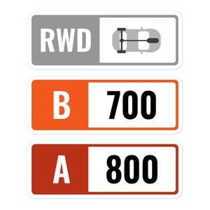 Forza Stickers Fast Car Sticker Pack Car Guy Gift Petrolhead Class A ...