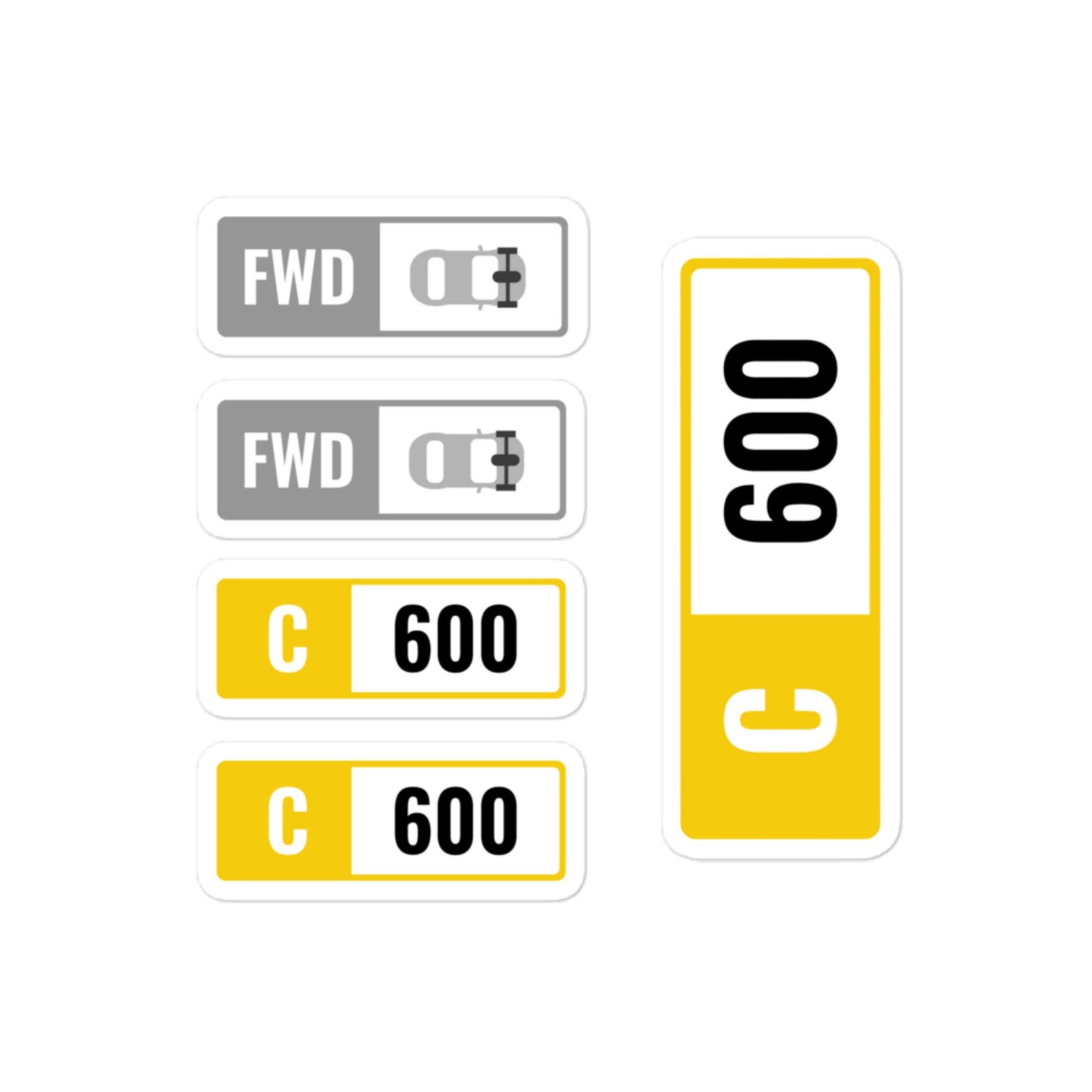 Forza Stickers Sports Car Sticker Pack Class C 600 FWD Car Guy Gift ...